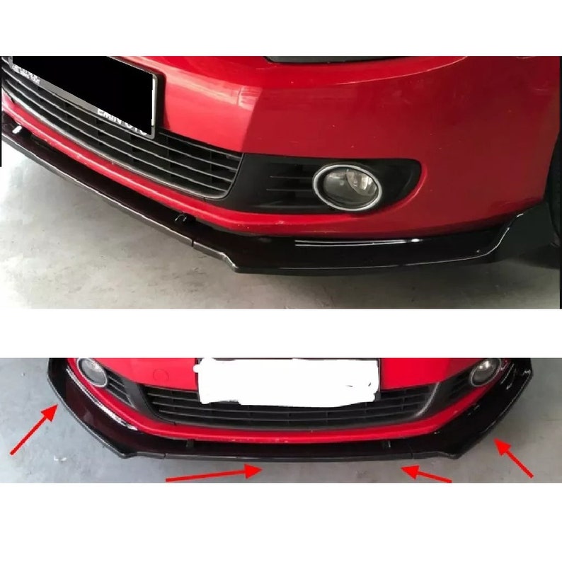 For Vw Golf 6 Front Bumper Lip Splitter Spoiler Body Kit Diffuser Lip ...