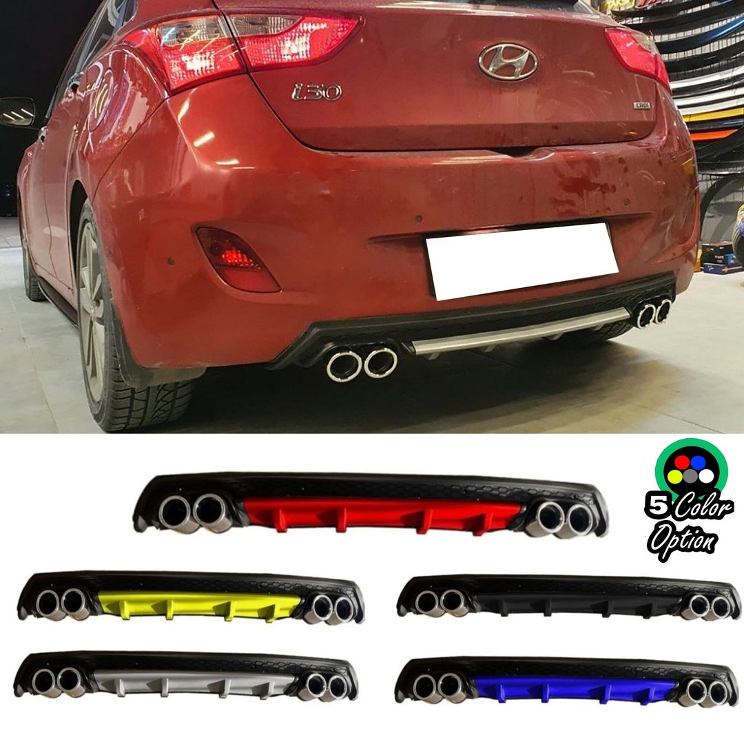 For Hyundai I30 Rear Diffuser Diffusor 5 Color Options Round Chrome ...