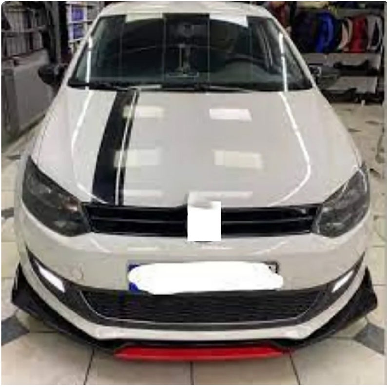 For Vw Polo MK5 Front Bumper Lip Splitter Spoiler Body Kit Diffuser Lip ...