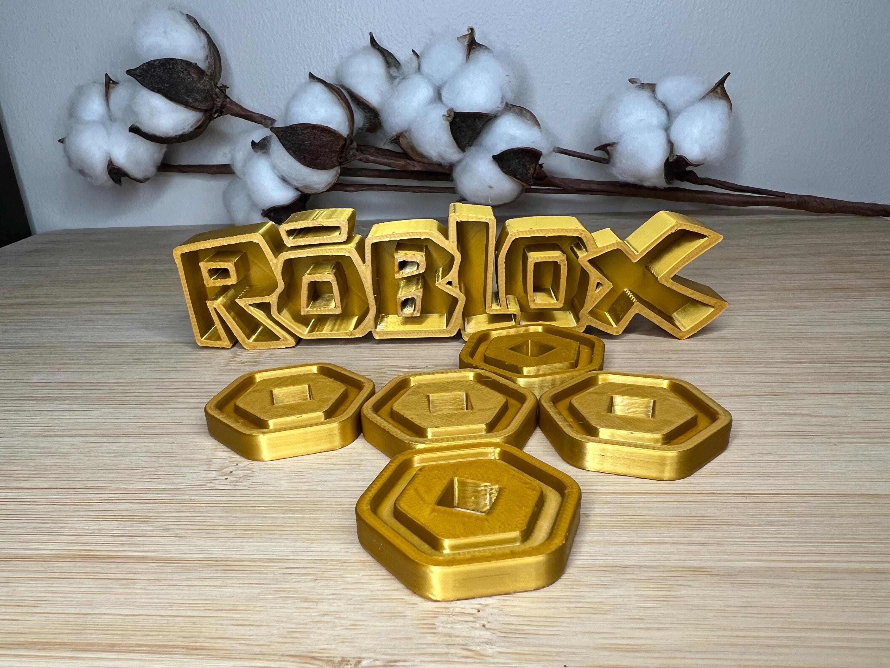 Robux Gold Coins From Roblox Game | 3D Printed | Collectable Item ...