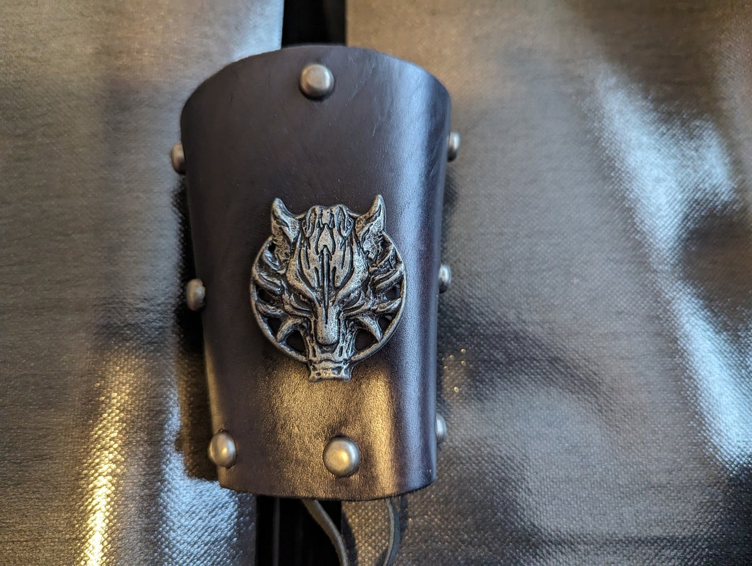 Norse Fenrir Short Bracer Arm Guard Leather - Etsy