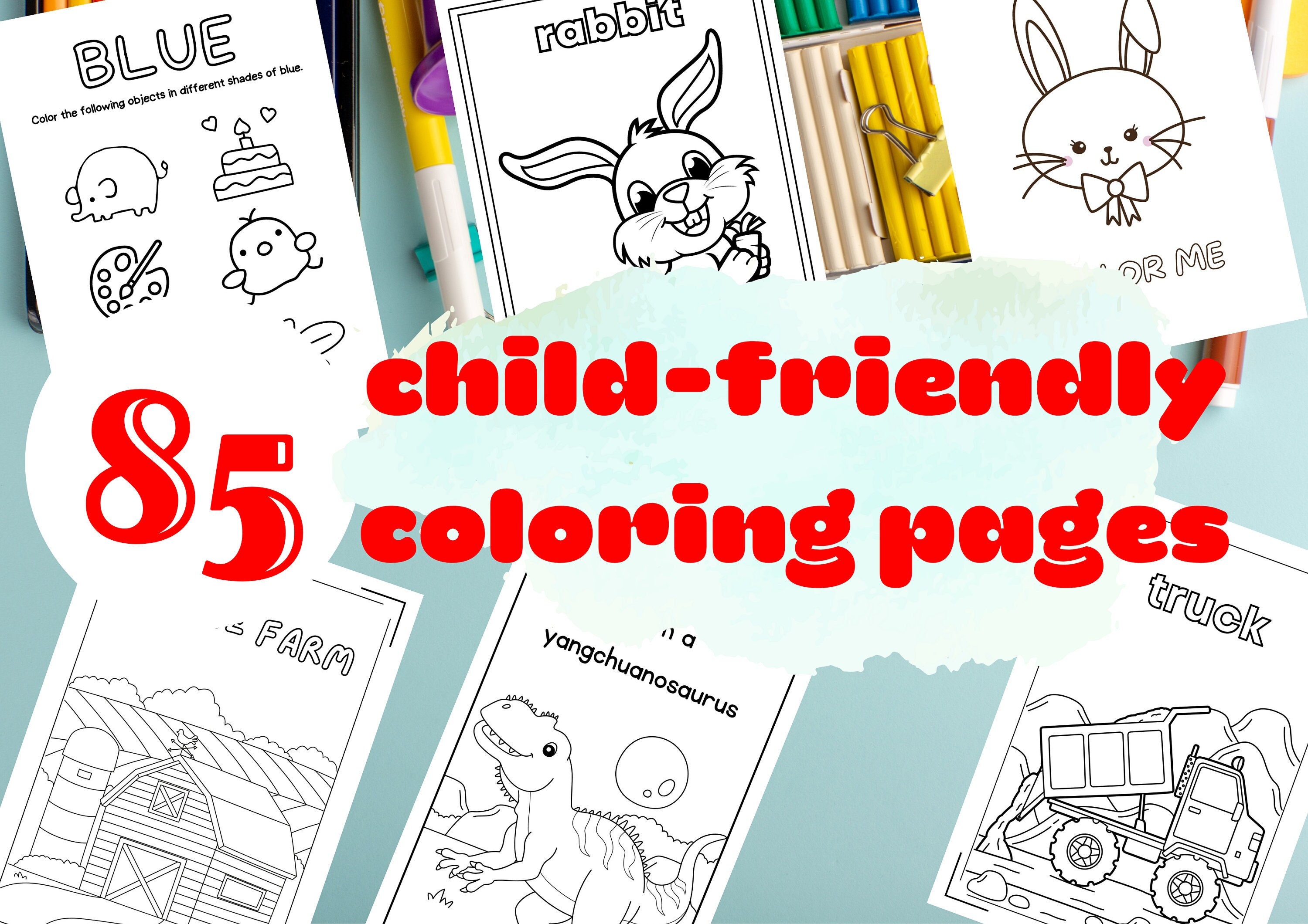 85 Child Coloring Pages: Ready-to-print, Various Difficulty Levels ...