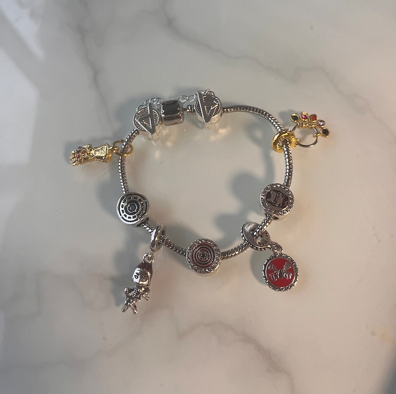 Disney's Marvel Avengers Infinity War Endgame Charm Bracelet - Iron Man ...