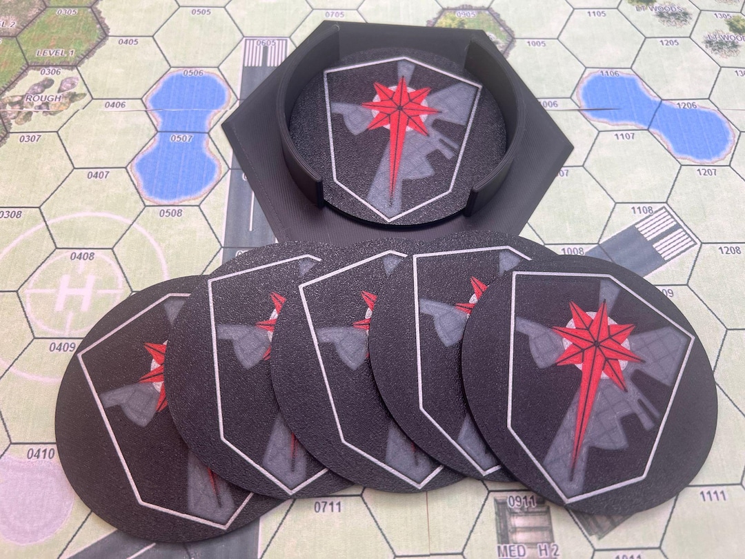 Battletech/mechwarrior Smoke Jaguar Clan Shield Logo Drink Coaster Set ...