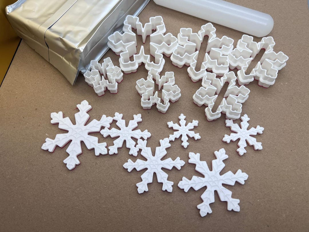 Snowflake Cutter Set 2 6 Sizes Double-sided With Customizable Finish - Etsy