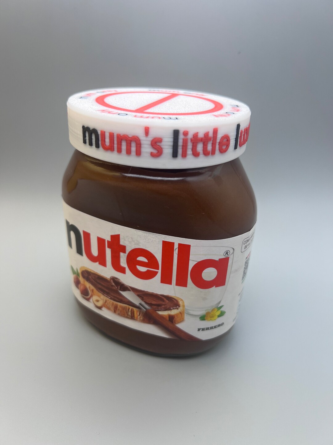 Custom Nutella Jar Lid, mums Little Luxury Wording, Fits 630g Jar ...