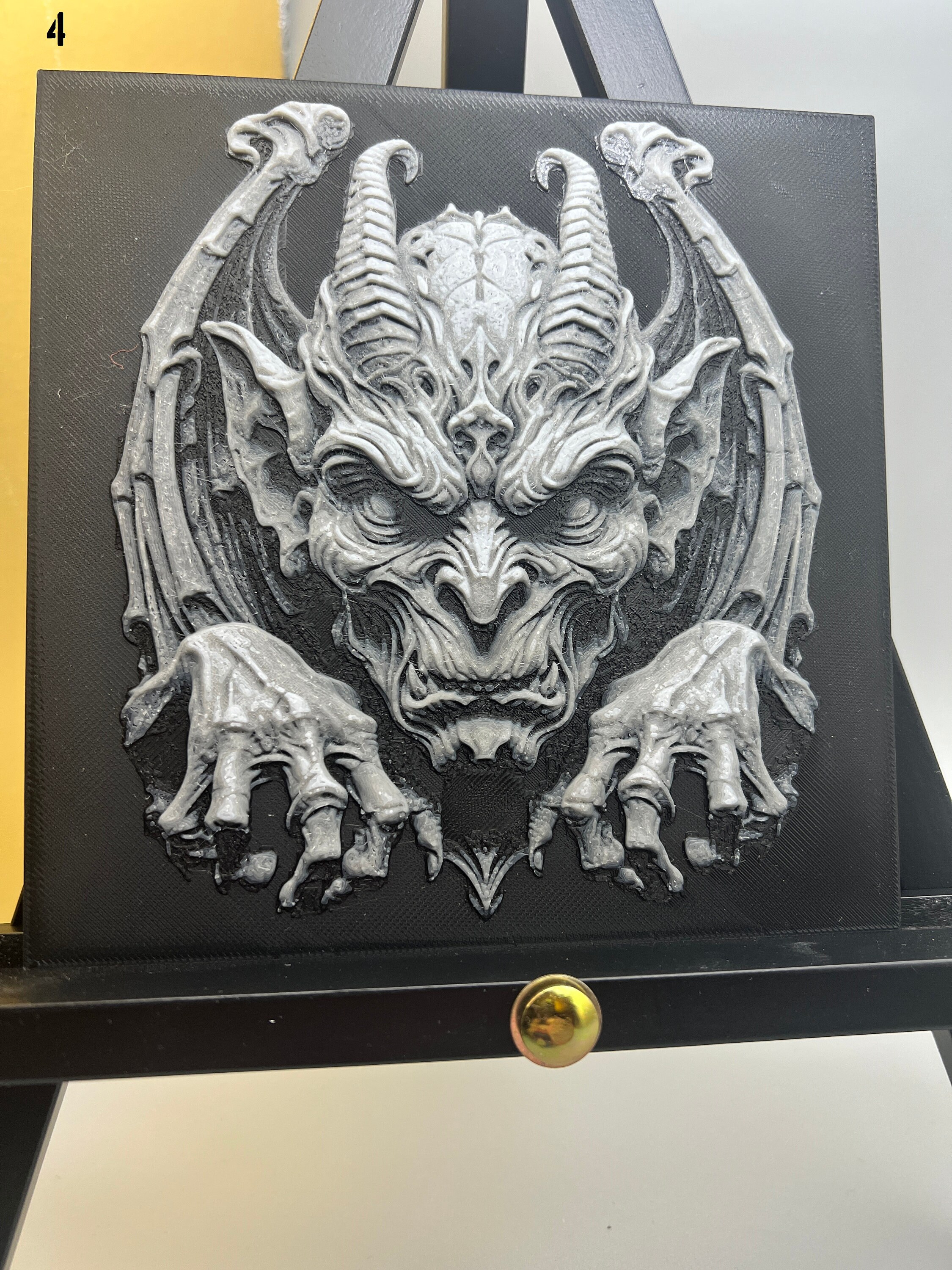 3D Printed Ghost, Gargoyle & Demon Faces, 150mm X 150mm X 2mm, Hueforge ...