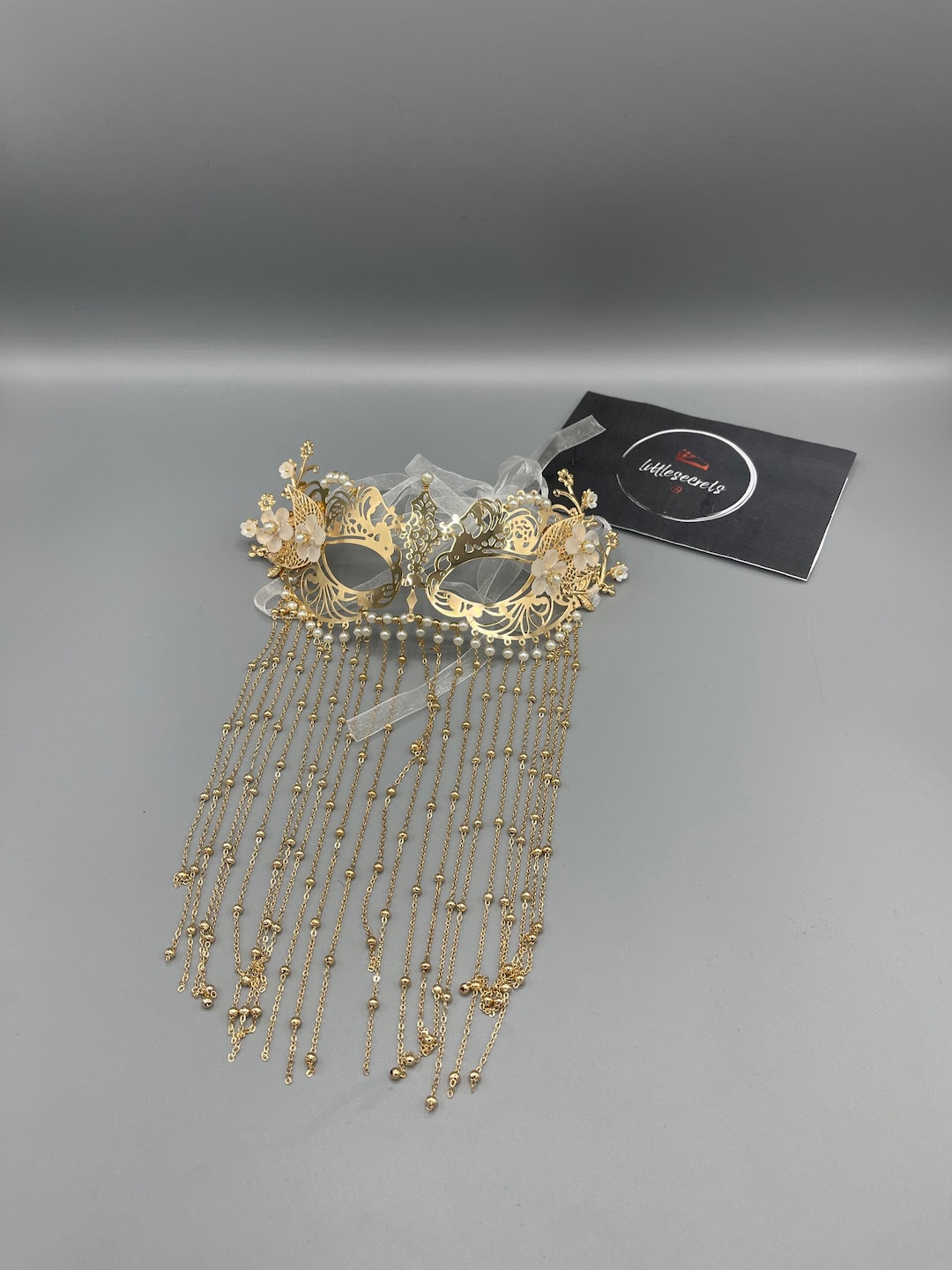 Pearls Face Veil Mask Exquisite Tassel Hanfu Headwear Elegant Photo ...