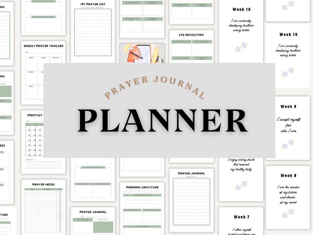 Prayer Journal Planner | Printable Faith Journal | Printable PDF | 35 ...