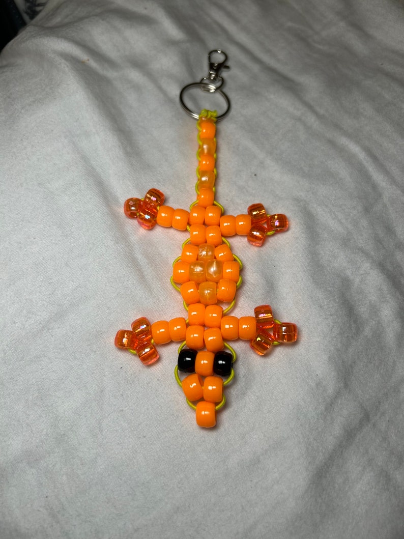 Bead Lizard Fidget Keychain - Etsy