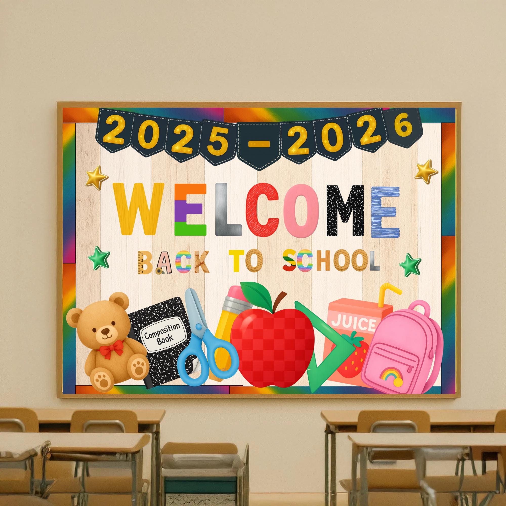 Back to School Bulletin Board Kit | 2025–2026 Welcome Display | First ...