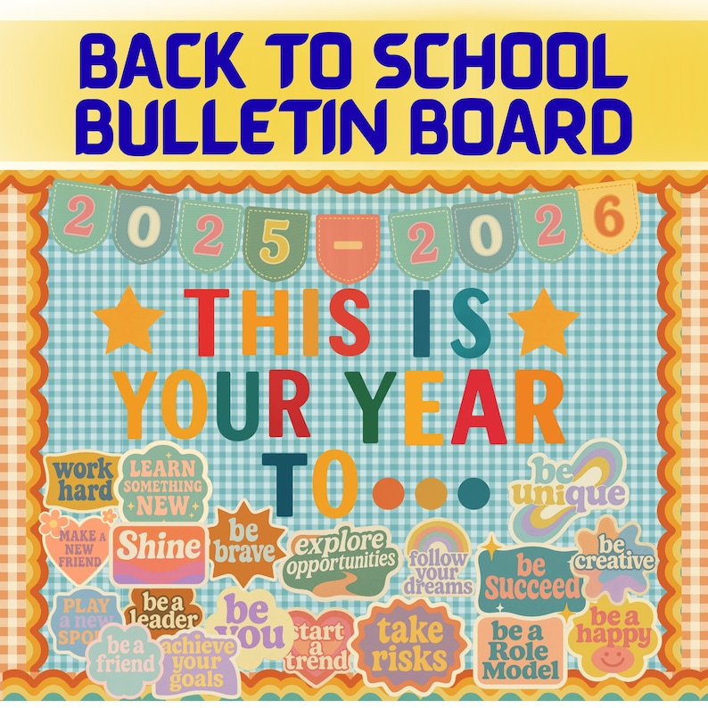 Back to School Bulletin Board Kit Printable | 2025 2026 Classroom Decor ...