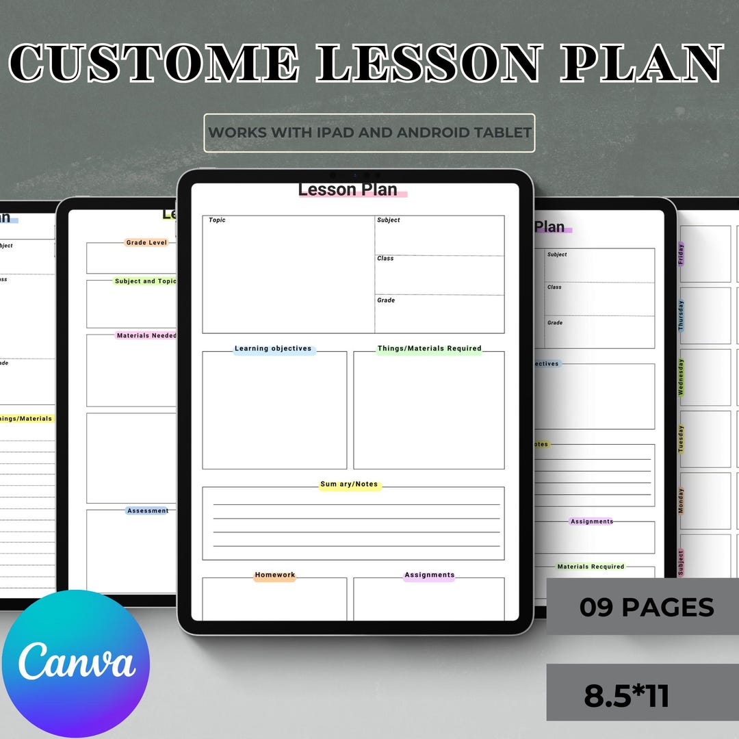 Custom Lesson Plan - Etsy