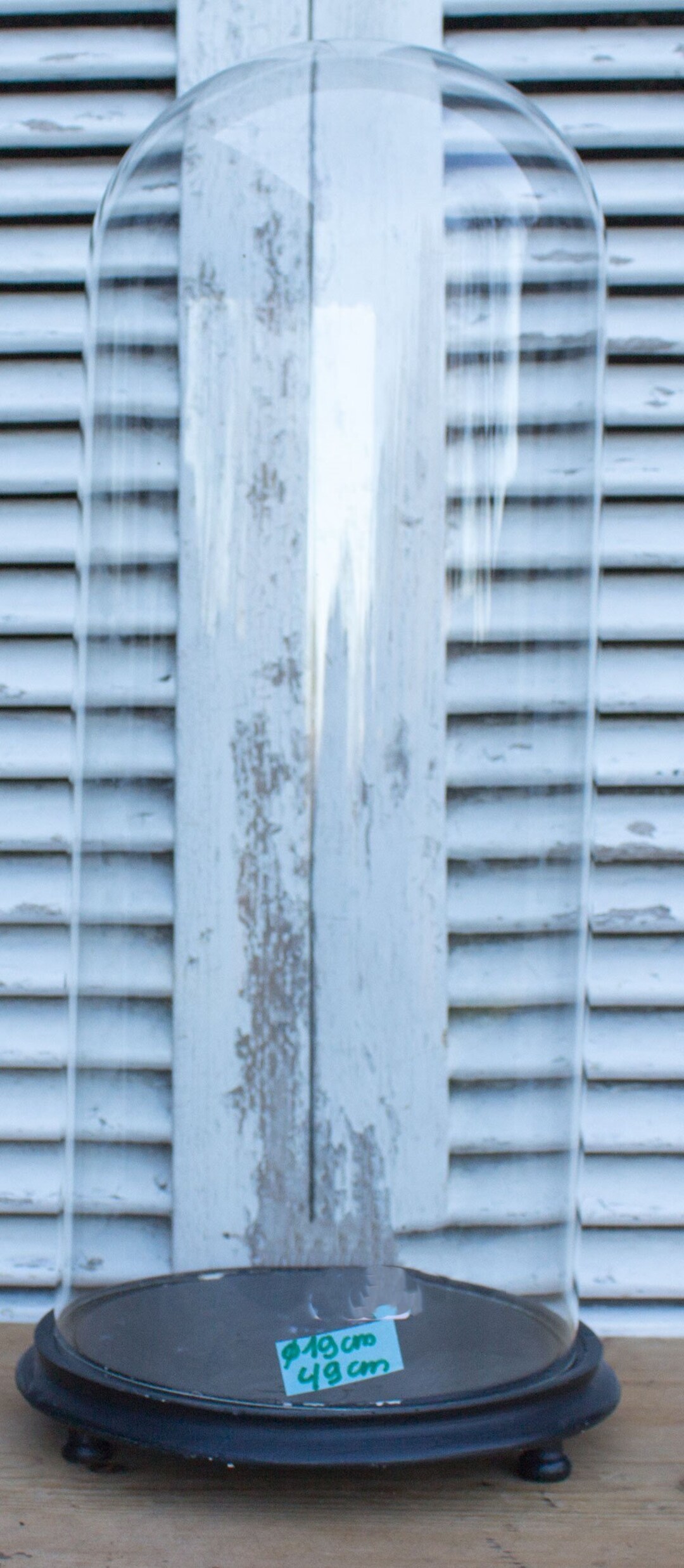 Exquisite Antique Round Glass Dome Bell Jar 19.29 X 7.48 Victorian Era ...