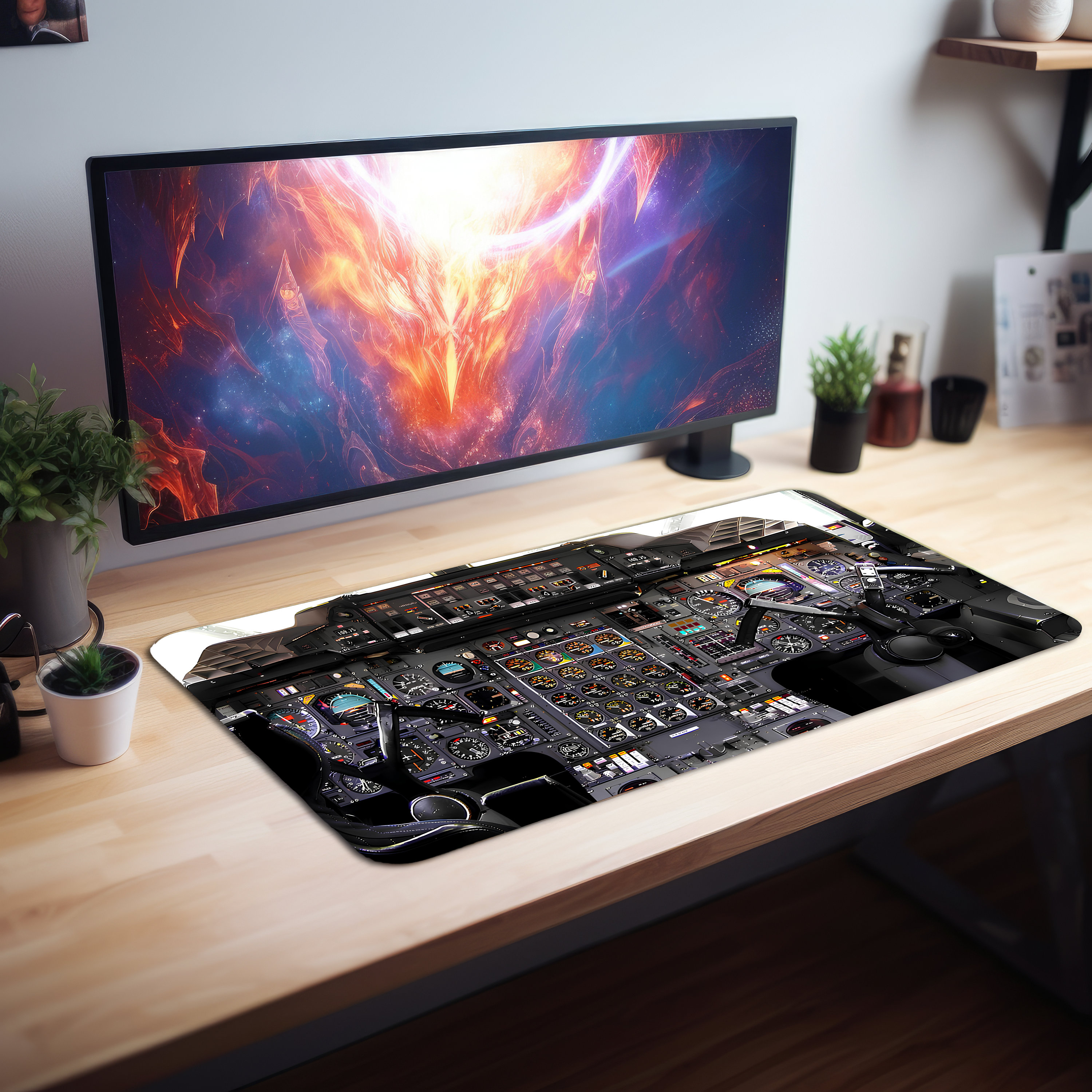 Concorde Cockpit Desk Mat Gift - Vintage Aircraft Controls, Supersonic ...