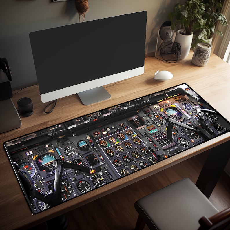 Concorde Cockpit Desk Mat Gift Vintage Aircraft Controls, Supersonic ...