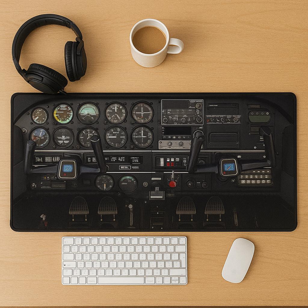Piper PA-28 Desk Mat – Aircraft Cockpit Instrument Panel Pad – Pilot ...