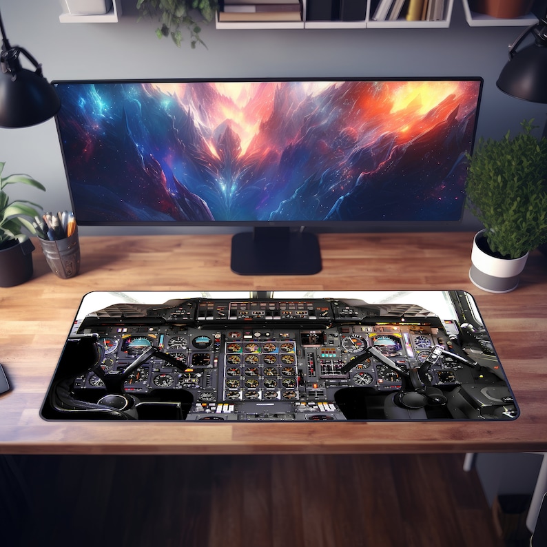 Concorde Cockpit Desk Mat – Supersonic Jet Interior Artwork – Pilot ...