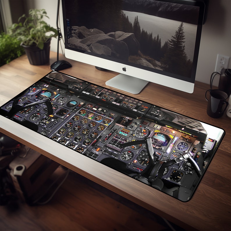Concorde Cockpit Desk Mat Gift - Vintage Aircraft Controls, Supersonic ...
