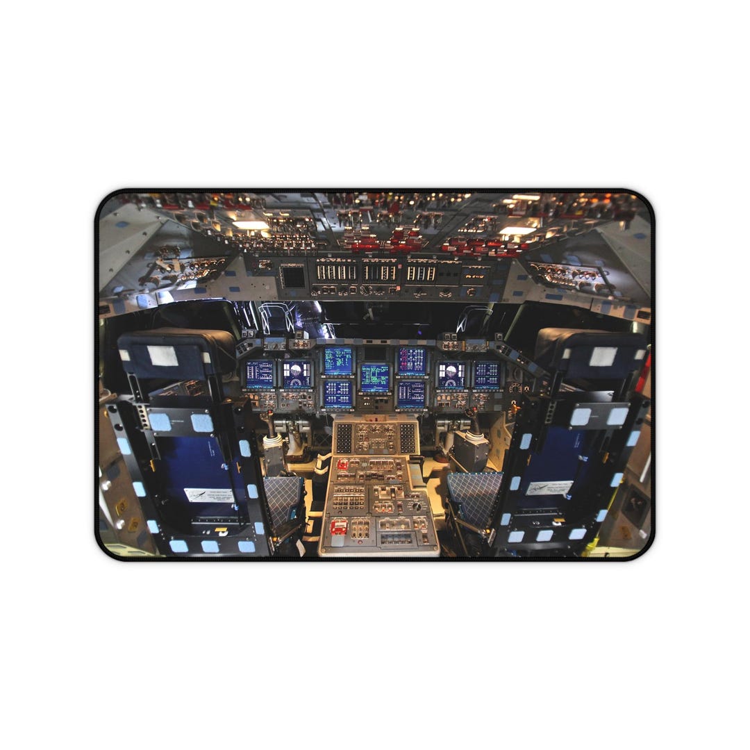 Space Shuttle Endeavour Cockpit Desk Mat Aviation Gift NASA Decor ...