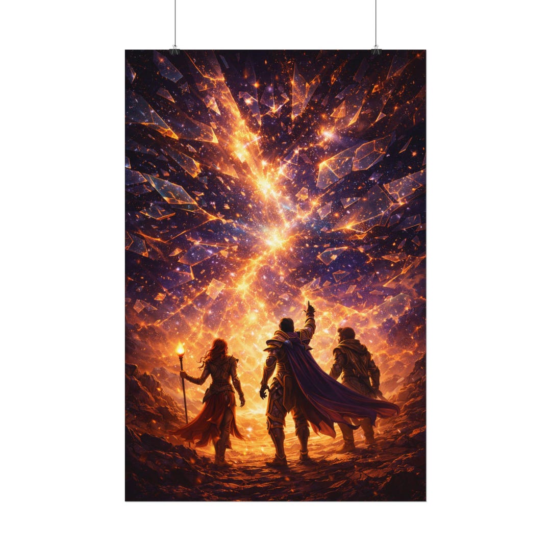 The Shattered Sky – Epic Fantasy Art Print | Celestial Rupture ...