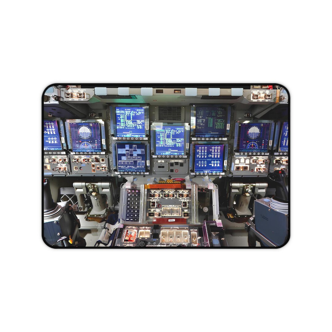 Space Shuttle Discovery Cockpit Desk Mat Aviation Gift NASA Decor ...