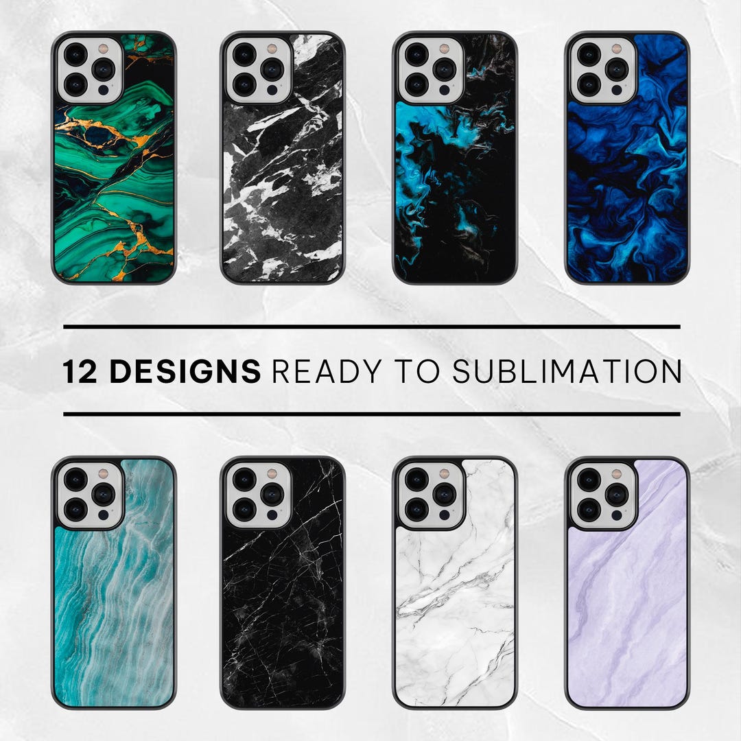 12 Phone Sublimation Templates: Case Designs, Instant Download, PNG ...