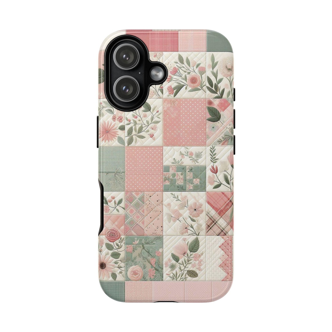 Blush Patchwork Quilt Phone Case - Cozy Cottagecore Cover | X438 - Etsy