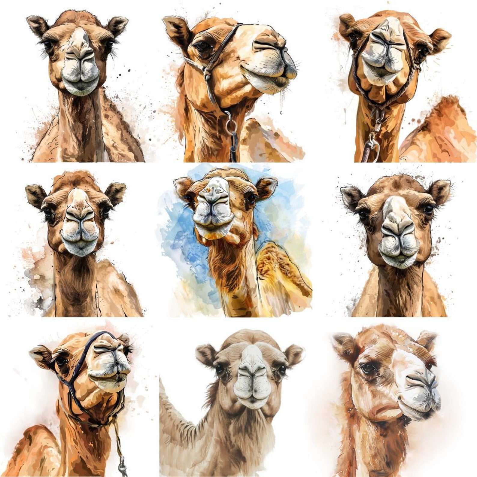 Camel Clipart Bundle | 31 Camel Clipart SVG PNG | Desert Clipart ...