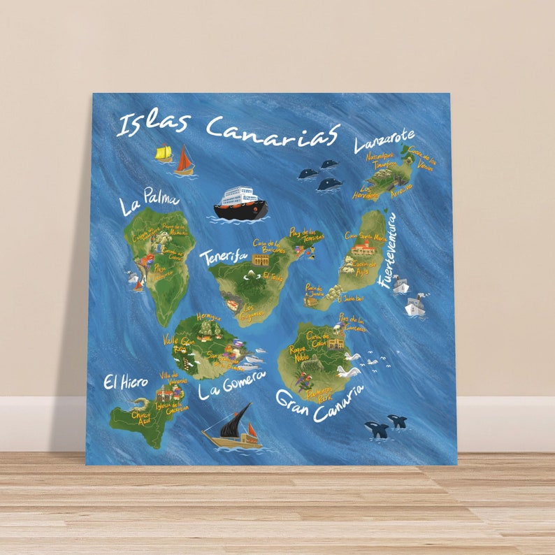 Canary Islands Wall Art | Travel Poster | Canary Islands Poster Print ...