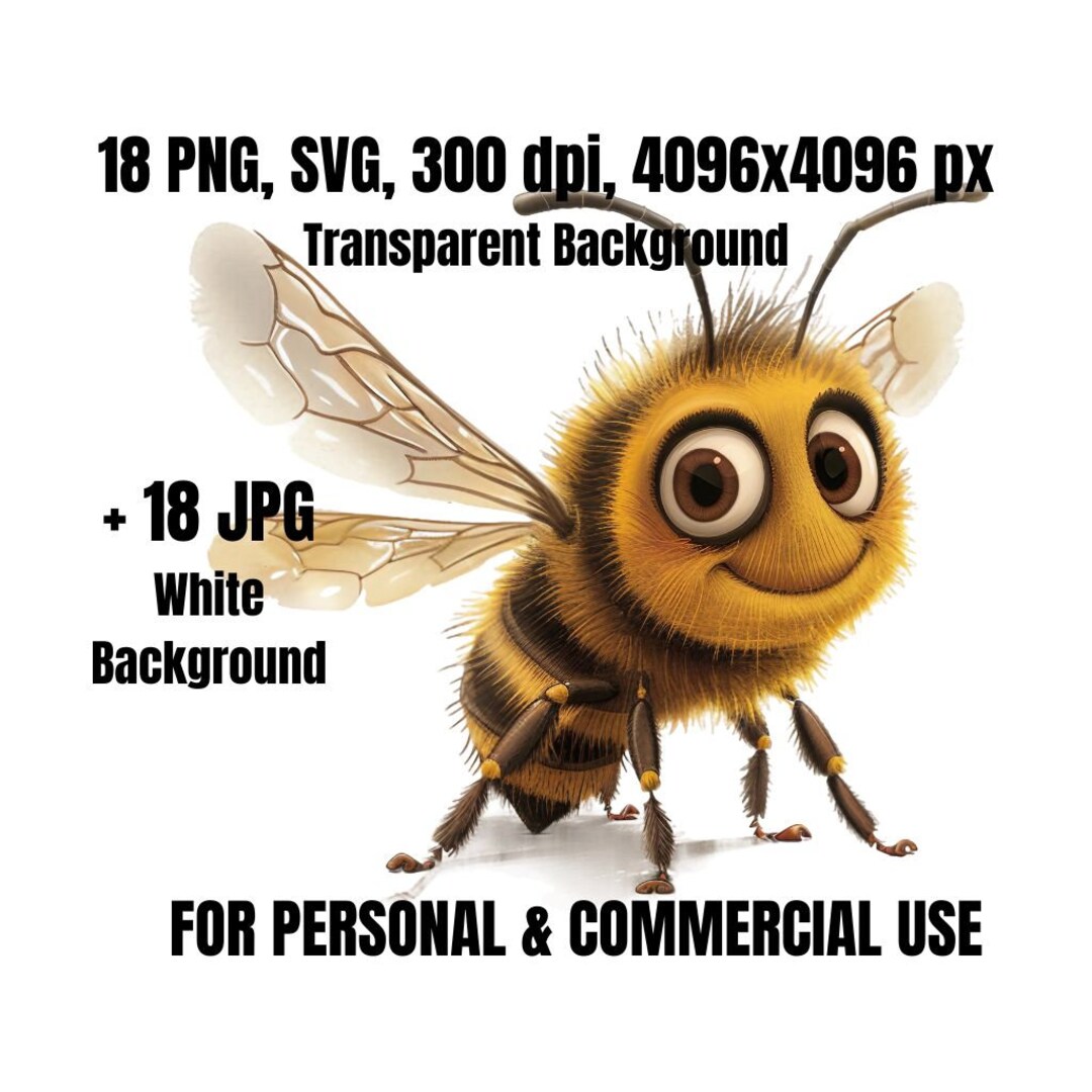 Bumblebee Clipart Bundle Bumblebee Clipart SVG PNG Digital Download ...