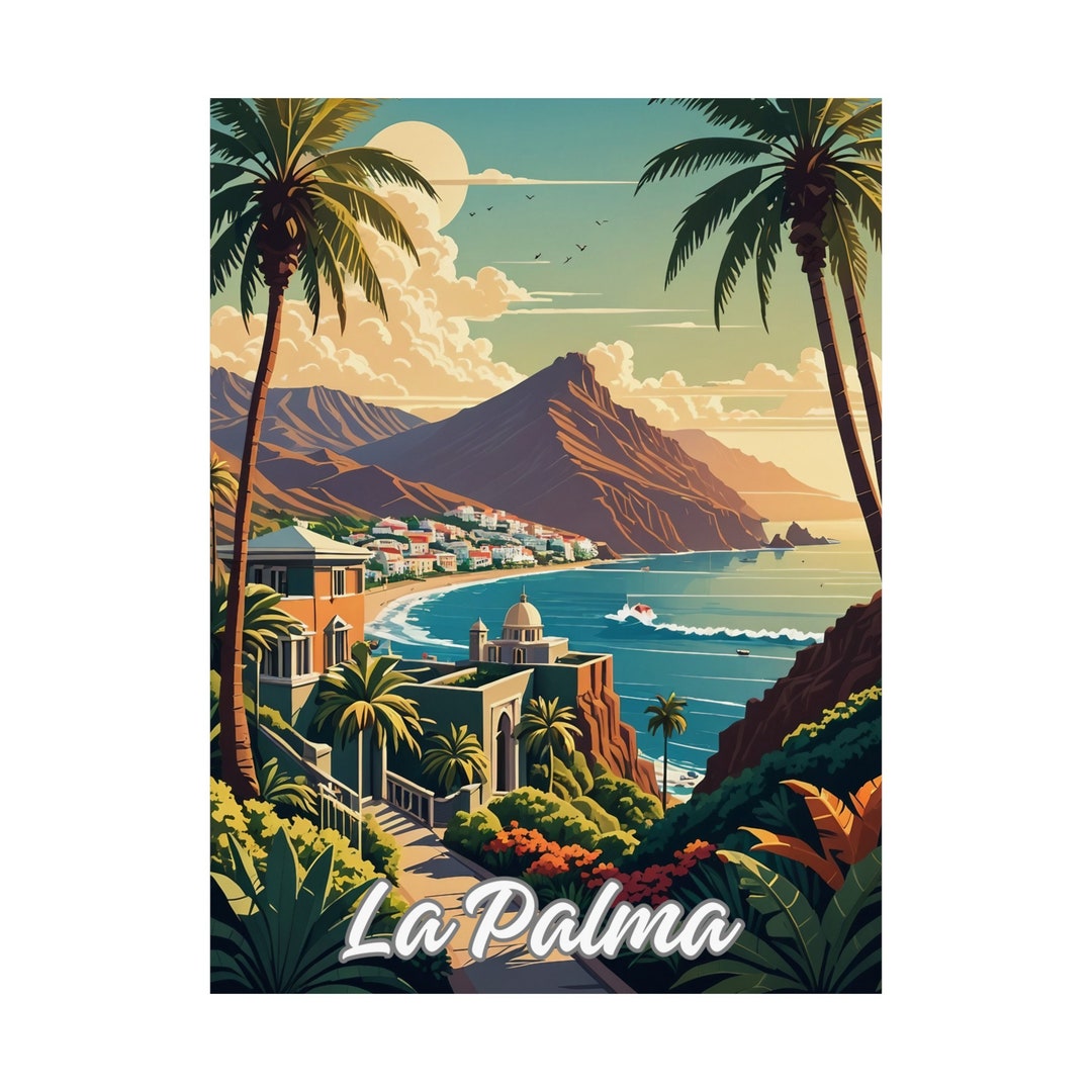 La Palma Poster La Palma Art Print La Palma Travel Poster La Palma Wall ...