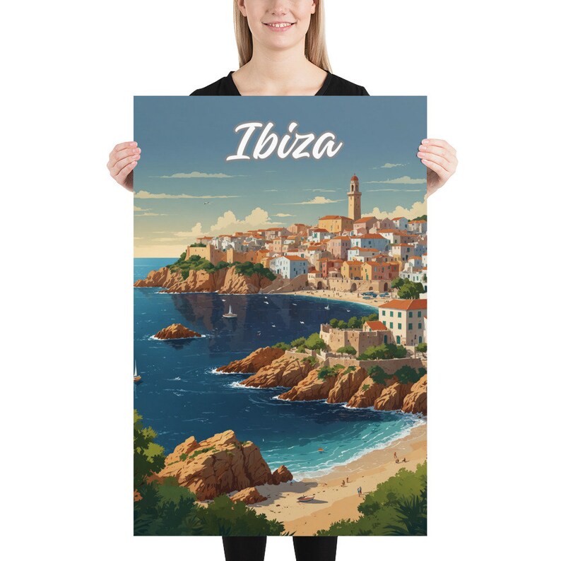 Ibiza Poster Ibiza Print Ibiza Art Print Ibiza Travel Poster Ibiza Gift Home Decor Ibiza Wall ...