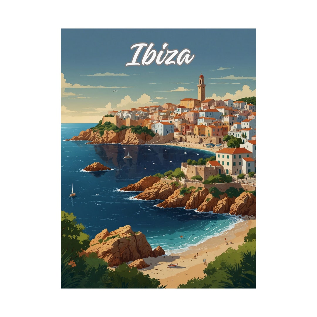 Ibiza Poster Ibiza Print Ibiza Art Print Ibiza Travel Poster Ibiza Gift Home Decor Ibiza Wall ...