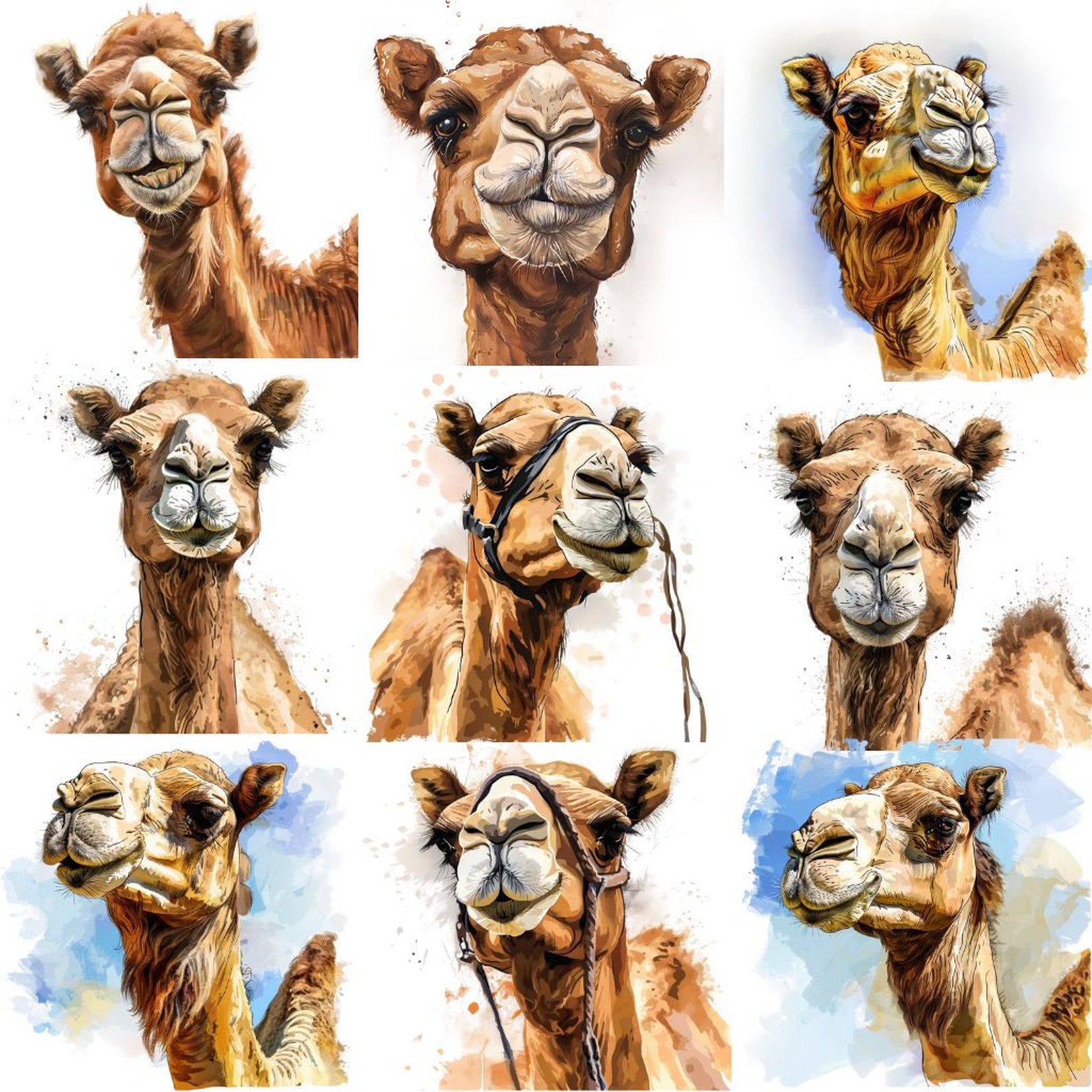 Camel Clipart Bundle | 31 Camel Clipart SVG PNG | Desert Clipart ...