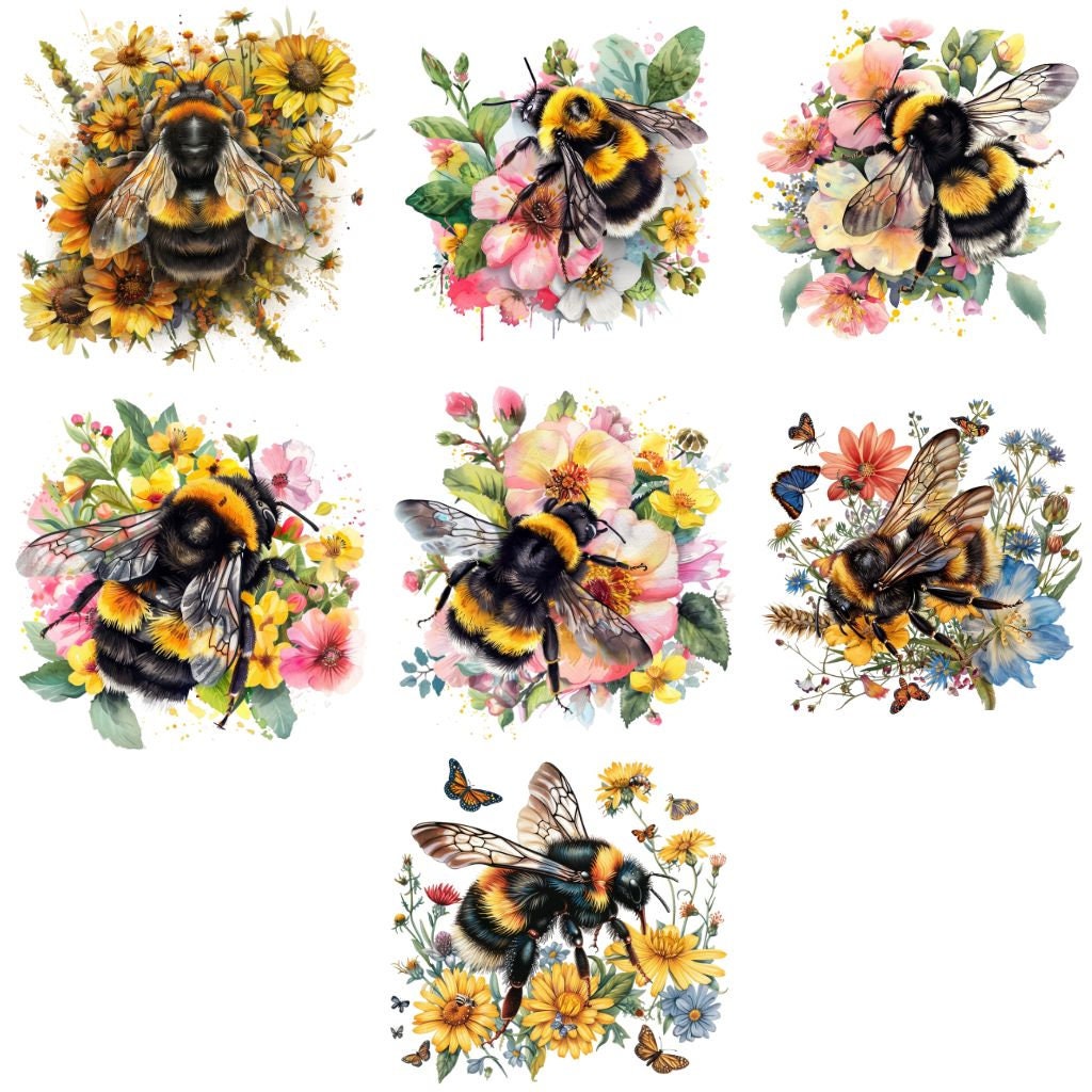 Bumblebee Clipart SVG PNG | Bumble Bee | Digital Download | Commercial ...