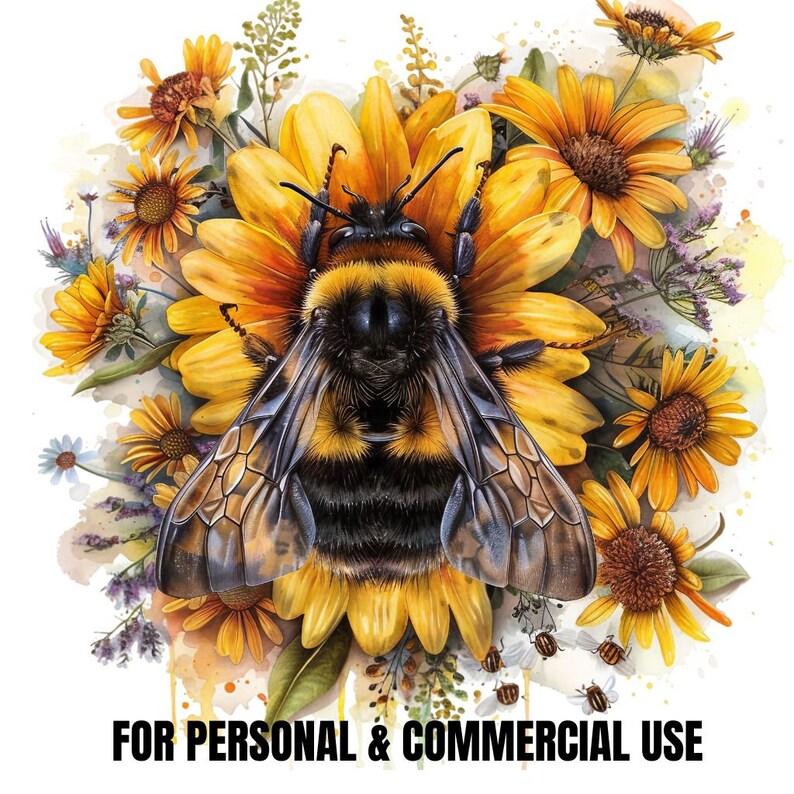 Bumblebee Clipart SVG PNG | Bumble Bee | Digital Download | Commercial ...