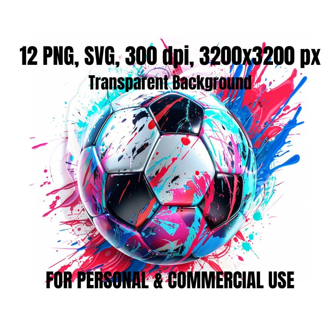 Soccer Ball PNG SVG Transparent Soccer Clipart Bundle to Print Soccer ...