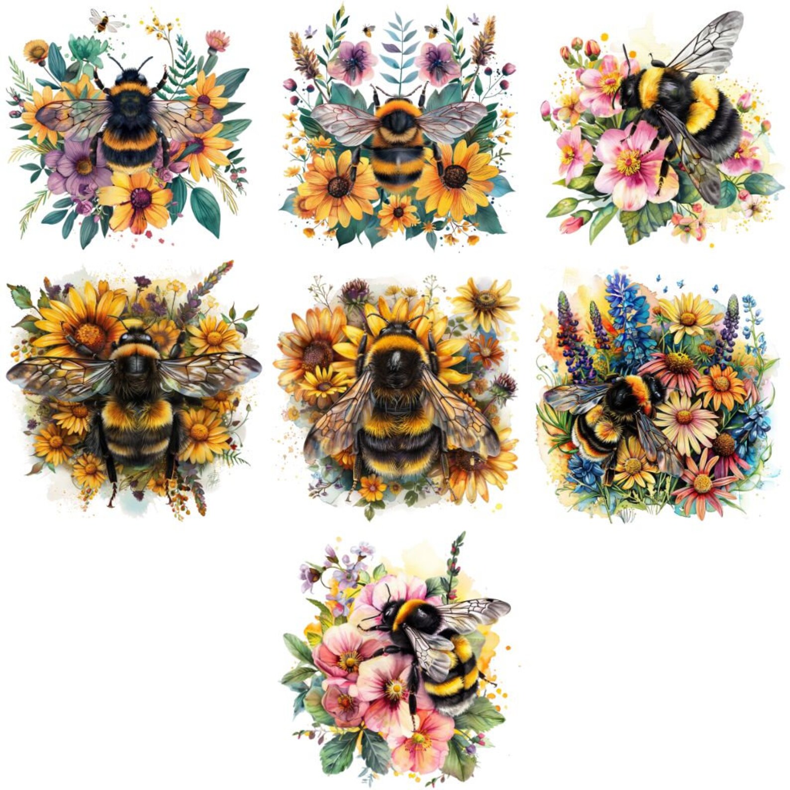 Bumblebee Clipart SVG PNG | Bumble Bee | Digital Download | Commercial ...