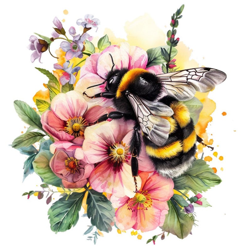 Bumblebee Clipart SVG PNG | Bumble Bee | Digital Download | Commercial ...