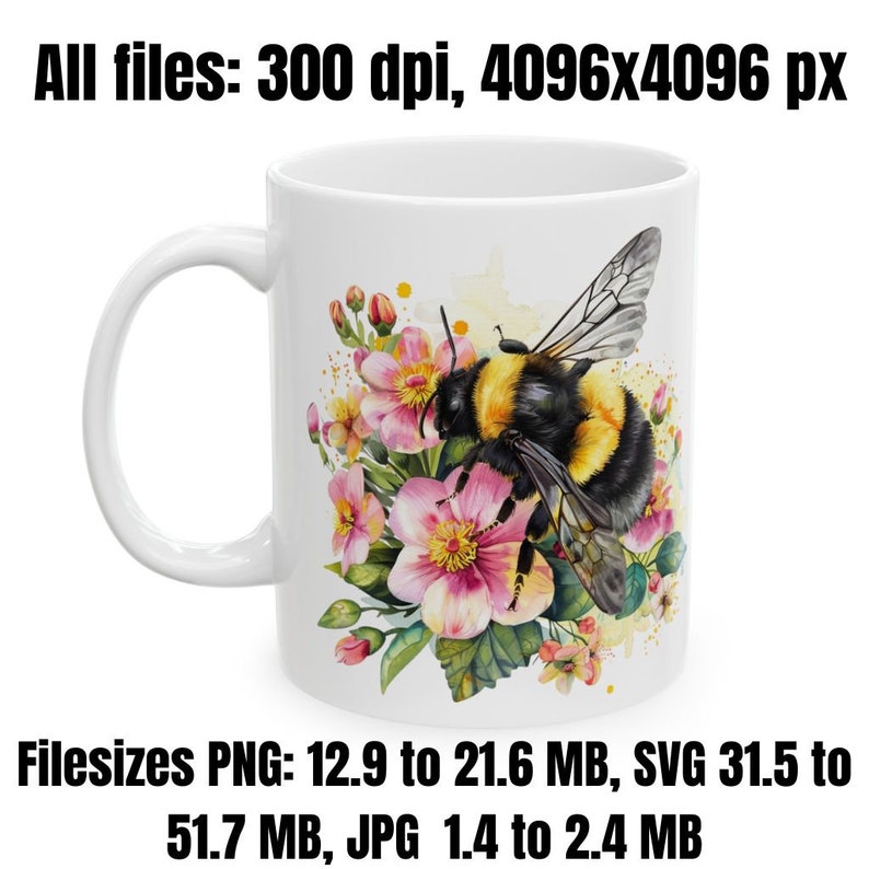 Bumblebee Clipart SVG PNG | Bumble Bee | Digital Download | Commercial ...