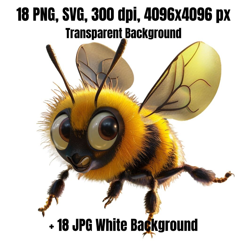 Bumblebee Clipart Bundle Bumblebee Clipart SVG PNG Digital Download ...