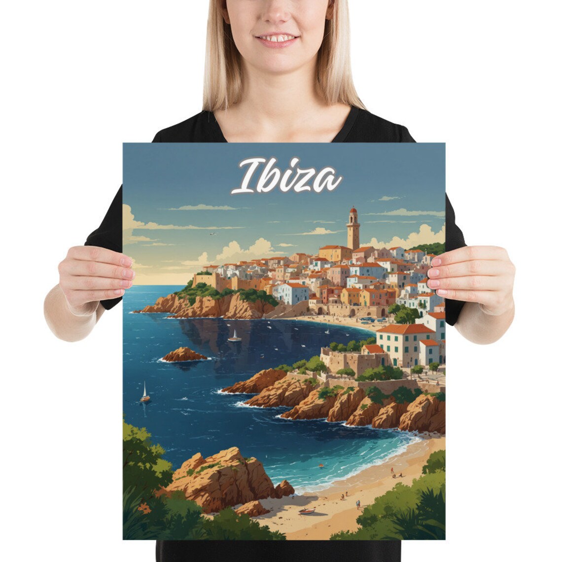 Ibiza Poster Ibiza Print Ibiza Art Print Ibiza Travel Poster Ibiza Gift Home Decor Ibiza Wall ...