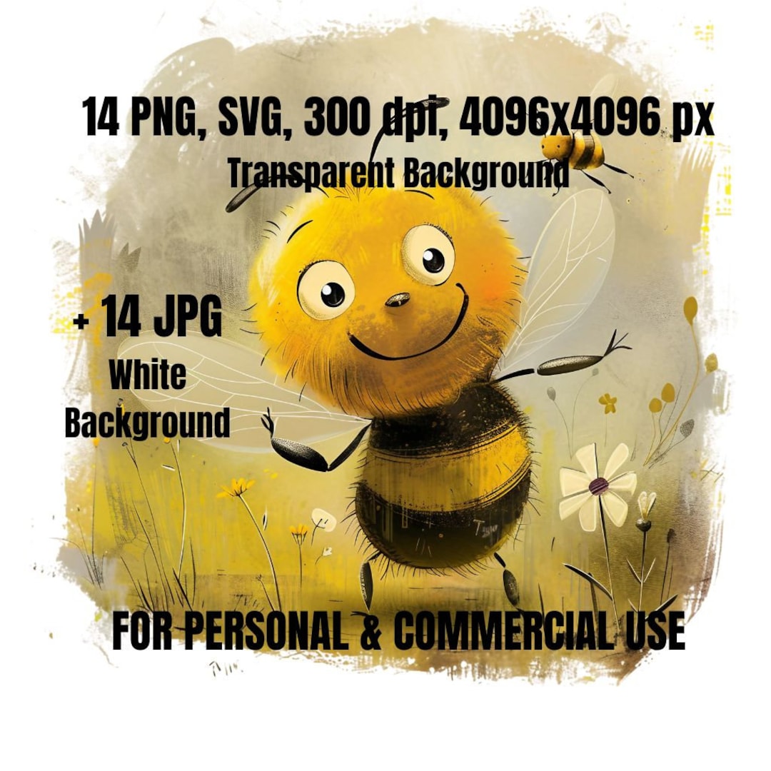 Bumblebee Clipart Bundle Bumblebee Clipart SVG PNG Digital Download ...