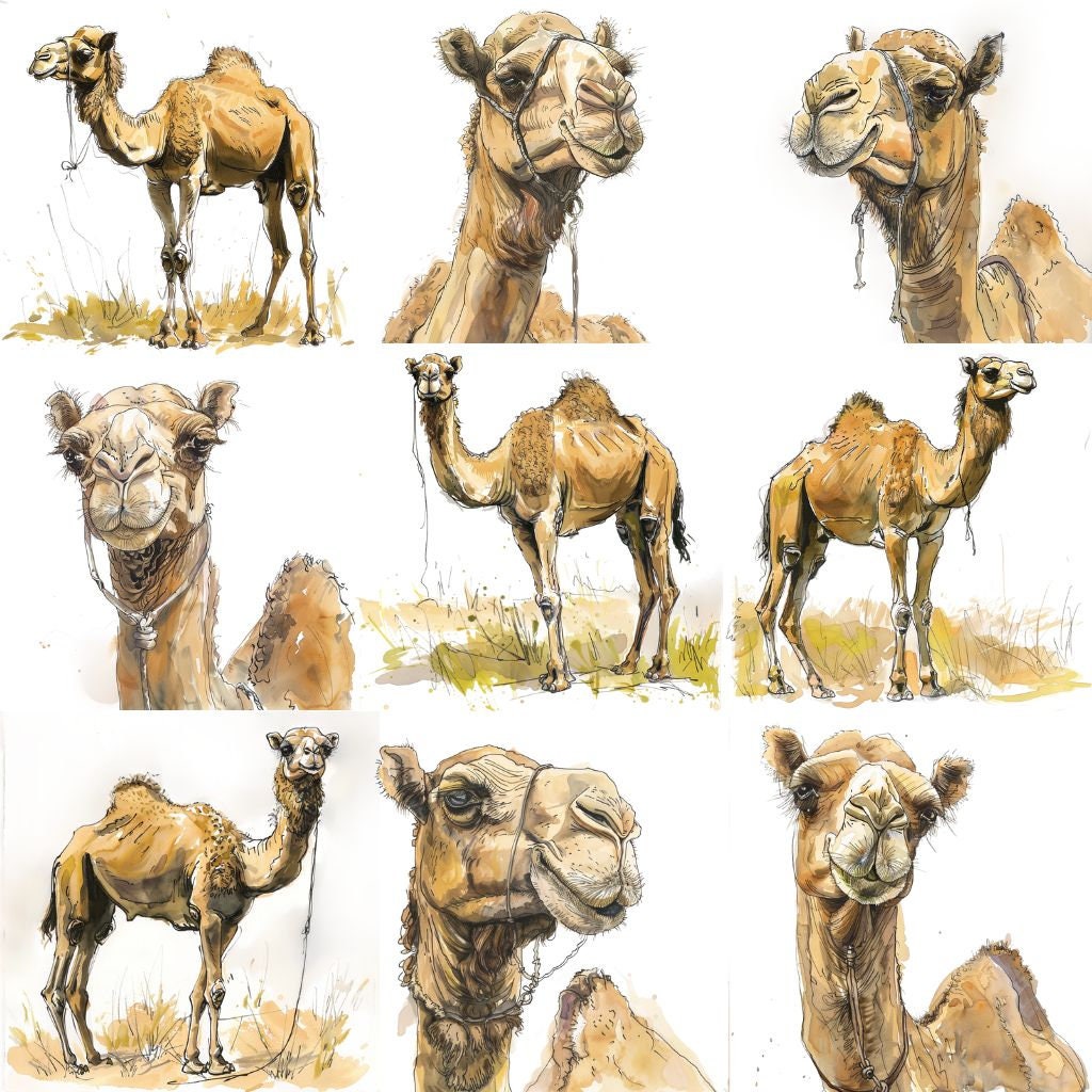 Camel Clipart Bundle | 15 Camel Clipart SVG PNG | Desert Animals Png ...