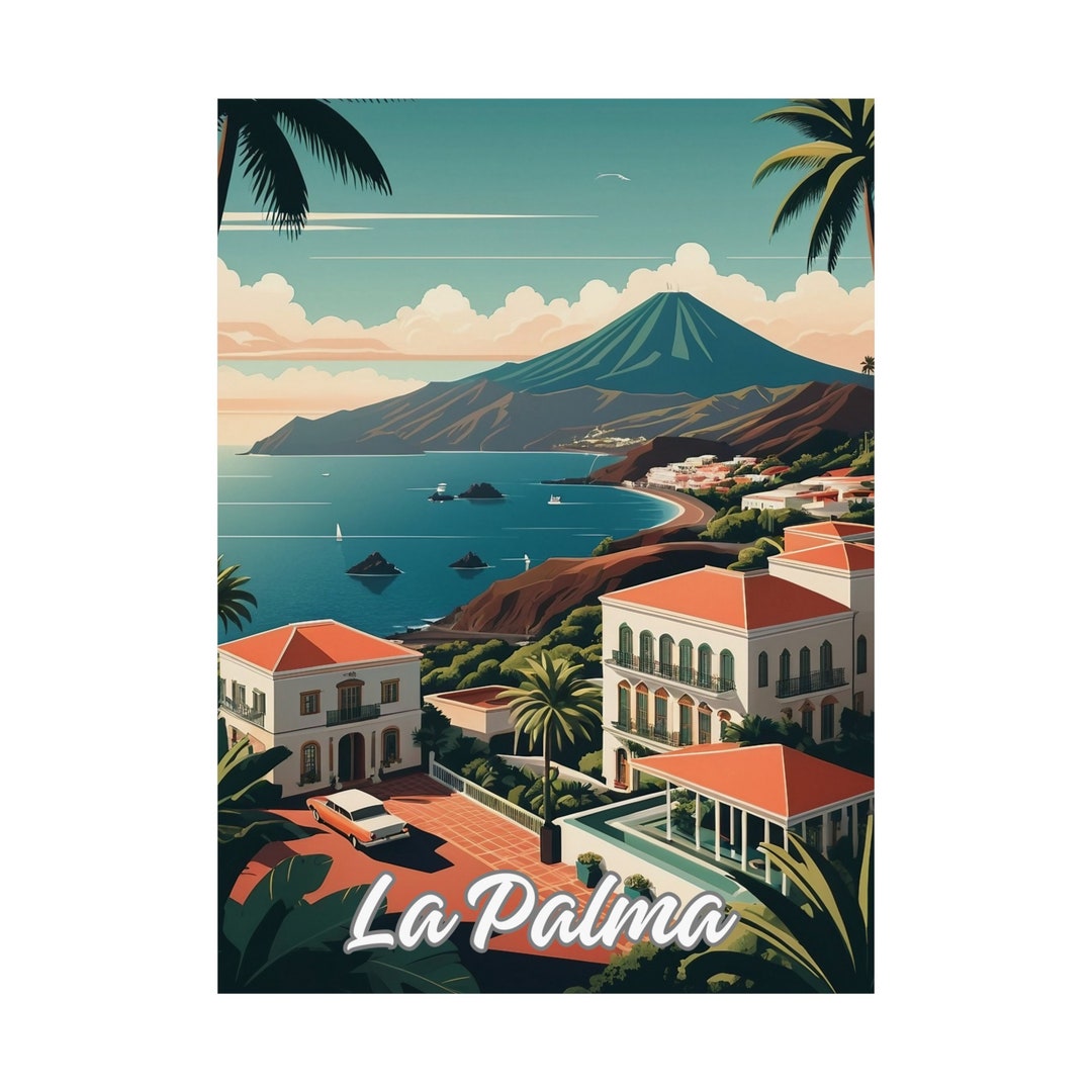 La Palma Poster La Palma Art Print La Palma Travel Poster La Palma Wall ...