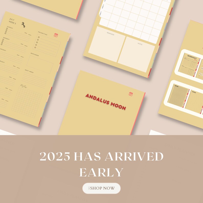 2025 Printable Digital Planner AI Hyperlinked iPad Compatible With ...