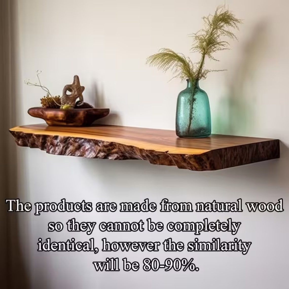 Live Edge Floating Shelf Floating Wall Shelf Live Edge Floating Shelf ...