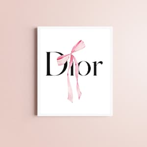 Coquette Room Decor Designer Wall Art Print, Balletcore, Preppy, Bow ...