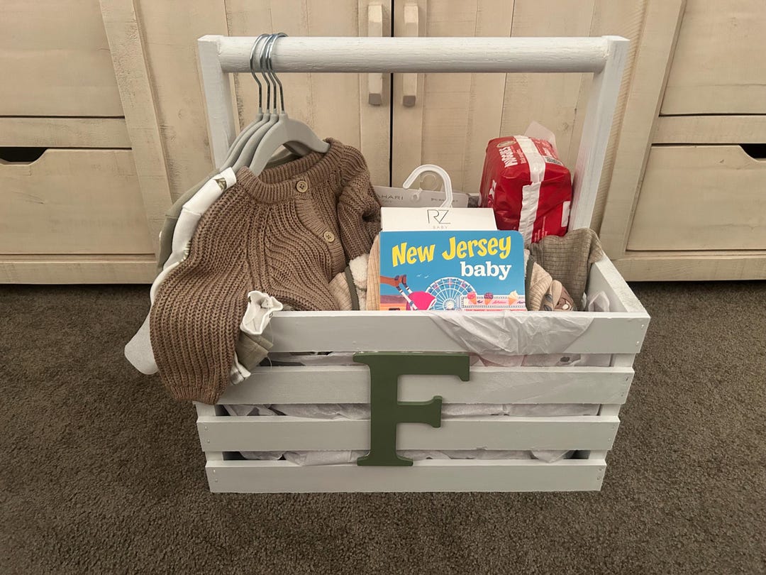 Custom Baby Shower Crate With Hangers - Etsy